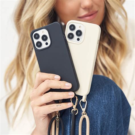 Black Phone Strap Custom Iphone Accessories Crossbody Phone Cases