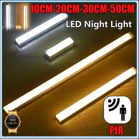 Strip Light Led Pir Motion Sensor Wireless Usb Rechargeable Cabinet Close10 50cm £4 58 Picclick Uk