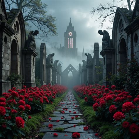 Free Gothic Floral Path Photo Gothic Cemetery Path Download At