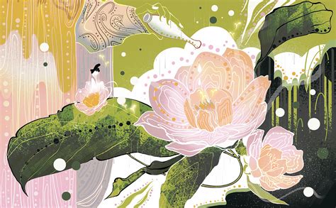 珍稀植物插画——夏腊梅ayuf 站酷zcool