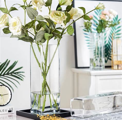 Rectangular Glass Vase Furniture And Home Living Home Decor Vases And Decorative Bowls On Carousell