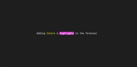 How To Add Color To Your Terminal Output