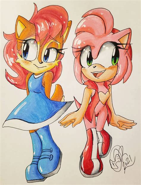 [redraw] Outfit Swap Amy And Sally By Yoshiyoshi700 On Deviantart