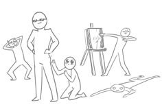 36 Four People Art Bases Ideas Drawing Base Drawing Poses Drawing