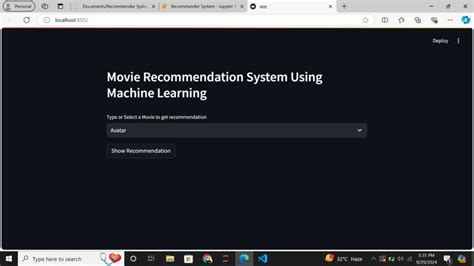Machinelearning Streamlit Python Github Cosinesimilarity
