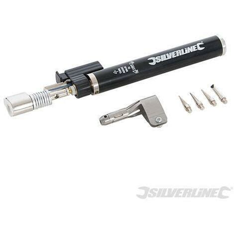 Saldatore A Gas Silverline Accensione Elettronica E Regolazione Calore Portatile
