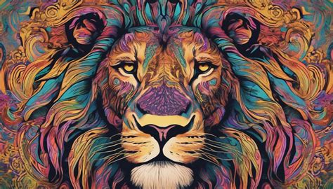 Colorful Lion Desktop Wallpaper