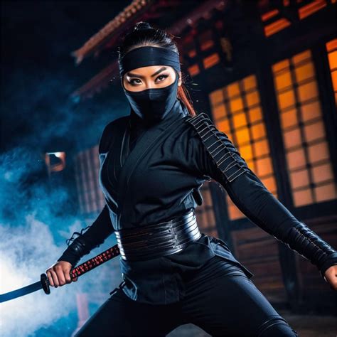 Download Warrior Ninja Woman Royalty Free Stock Illustration Image