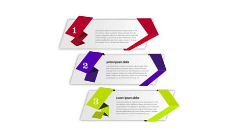 Set Of Three Colorful Arrows With Numbers Google Slide Theme And Powerpoint Template Slidedocs