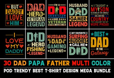 Dad Daddy T Shirt Design Bundle Graphic By T Shirt Design Bundle