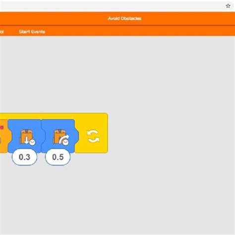 A Edblocks Programming Environment Program Avoid Obstacles