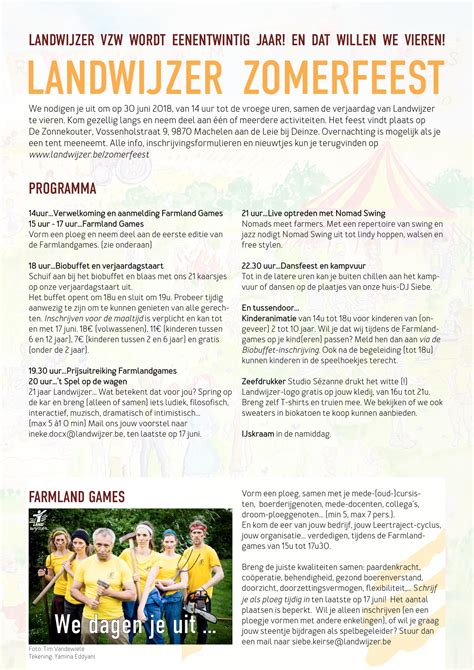 Affiche Zomerfeest Landwijzer