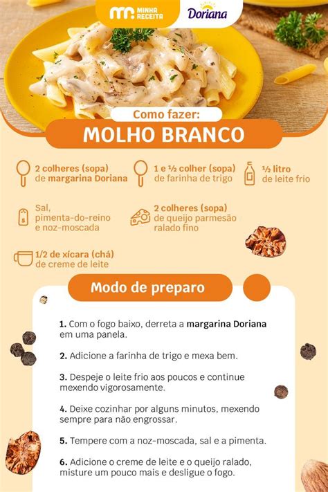 Receita De Molho Branco Para Massas Frango Peixes E Outros Pratos Deliciosos Artofit