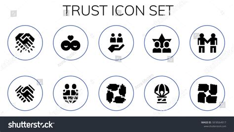Trust Icon Set 10 Filled Trust Stock Vector Royalty Free 1818564917 Shutterstock