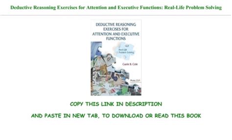 Deductive Reasoning Exercises For Attention And Executive Functions Real Life Problem Solving