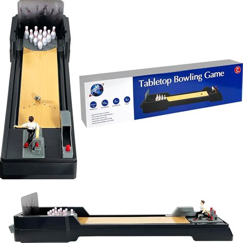 Crystals Tabletop Mini Bowling Game Set With 12 Pins 2 Bowling Balls