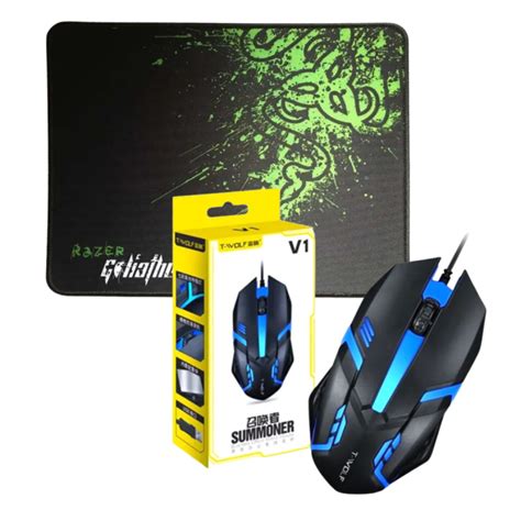 T Wolf V1 Gaming Mouse Gaming Mouse Pad Combo Darazlk