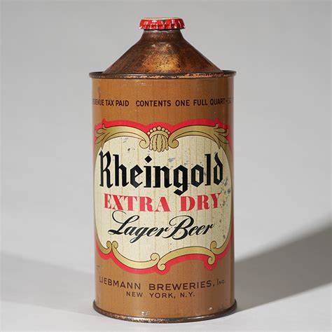 Rheingold Extra Dry Lager Beer Quart 218 7 4588113465