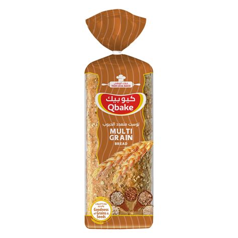 Qbake Mixed Grain Bread 550 G Online At Best Price Lulu Uae