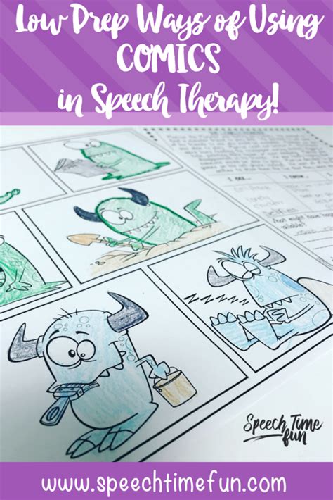 Low Prep Ways Of Using Comics In Speech Therapy