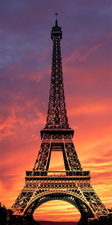 Eiffel Tower Wallpaper 4k Sunset Evening Sky Paris