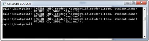 Cql Create Data Tpoint Tech