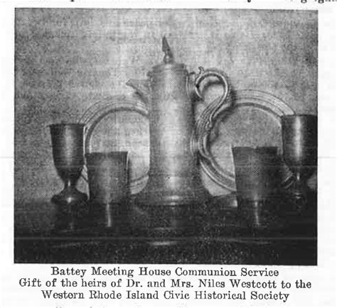 “the Old Battey Meeting House” Rhode Island History Navigator