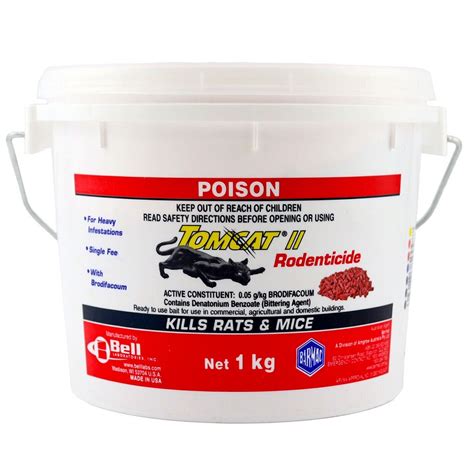 Tomcat Ii Ultra Fast Pellets 1kg Red Rat Bait Mouse Trap Poison Rodent