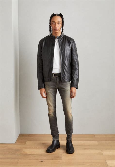Lindbergh Leather Jacket Black Uk