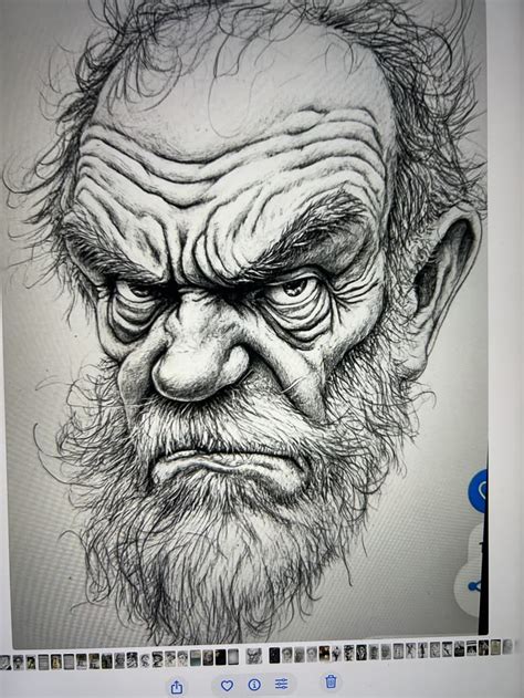 Caricature Old Man Old Man Sketch Drawing Old Man Grumpy Face Drawing