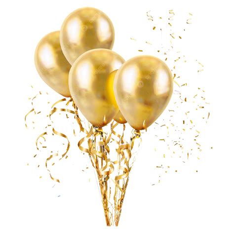 Golden Balloon Party Decor With Confetti Confetti Party Decor Golden