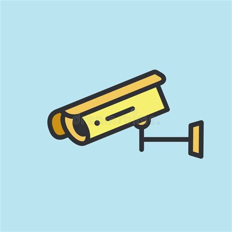 Cctv Icon Video Surveillance Made Flat Color Style Stock Illustration