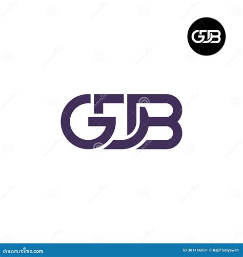 letter gdb monogram logo design stock vector illustration of company