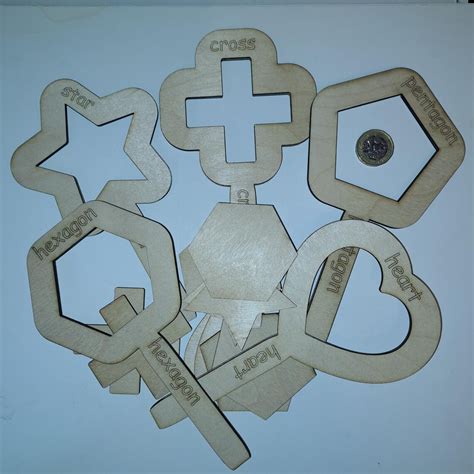 Eyfs Wooden Shape Hunter 4 Different Designs Square Circle