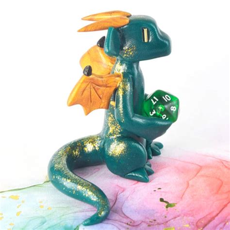Green And Gold Mini D20 Dragon By Howmanydragons On Deviantart