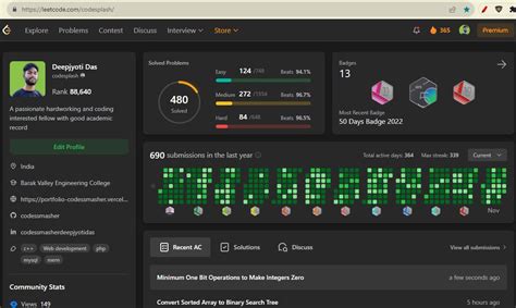 Deepjyoti Das On Linkedin 365daysofcode Leetcode Dsa