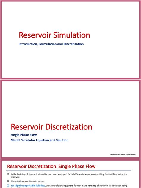 Reservoir Discretization Pdf Finite Difference Partial Differential Equation
