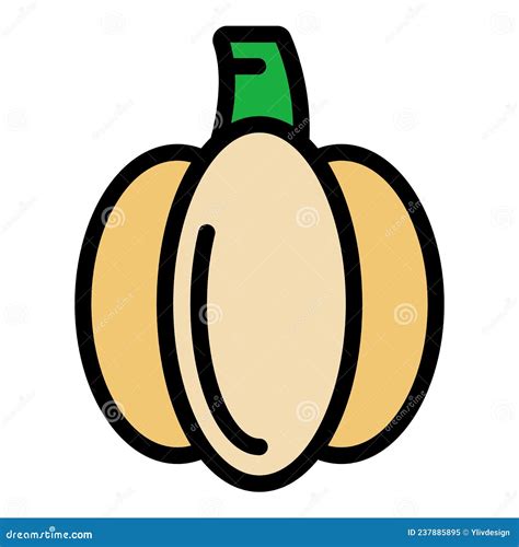 Pumpkin Icon Color Outline Vector Stock Vector Illustration Of