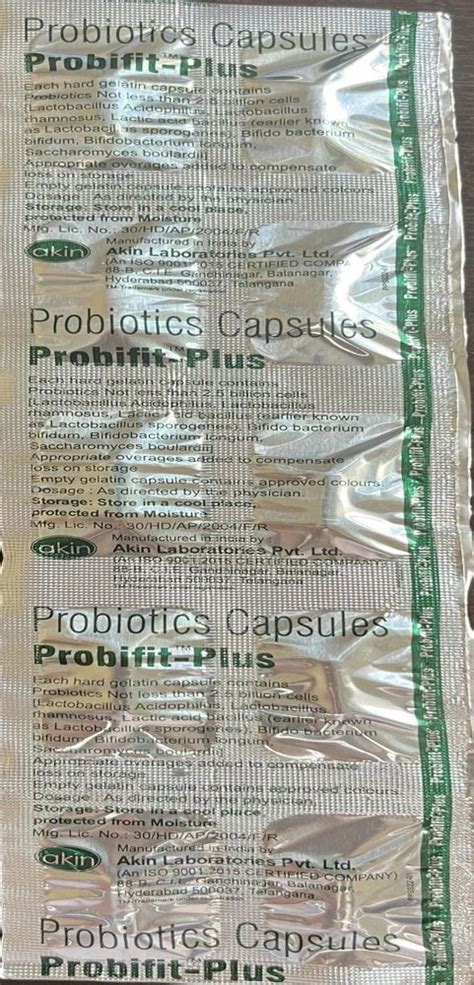 Probifit Plus Multistrain Probiotic Capsules 25 Billion Cfu Akin