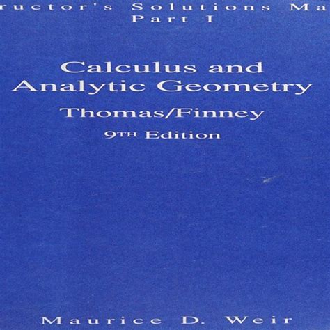Thomas And Finney Calculus Pdf Free Book Download Dae Note