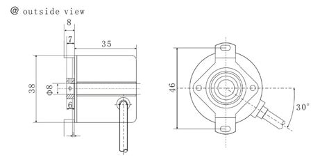 Waterproof 24v Dc Motor Quadrature Encoder 2500 Ppr Motor Incremental