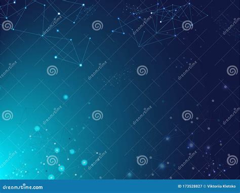 Big Data Information Blockchain Network Nodes Stock Vector