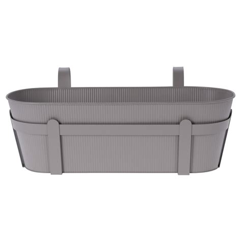 מחסני חשמל אדנית למעקה 51 ס”מ ממתכת עם מתקן תליה טיפות טבע צבע אפור