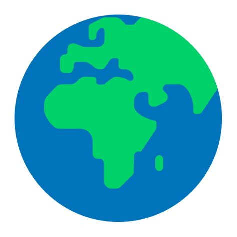 Globe Showing Europe Africa Flat Icon Fluentui Emoji Flat Iconpack