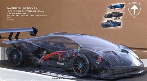 Rc Car Body Lamborghini Scv 12 Essenza Scale 17 For Arrma Limitless