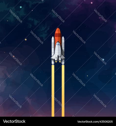 Space Shuttle Launch Royalty Free Vector Image