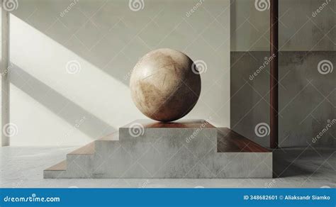 A Minimalist Globe Lamp With World Map Display Royalty Free Stock
