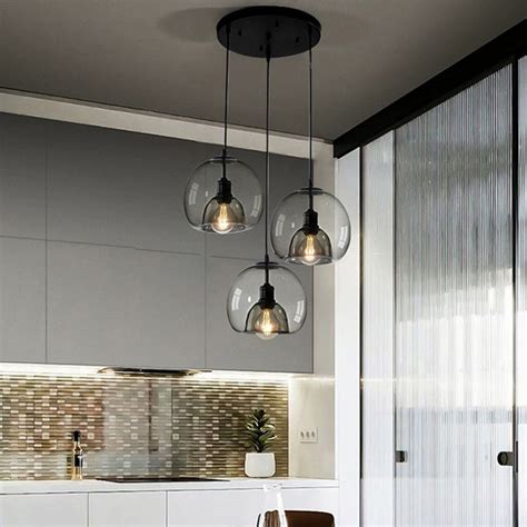 Lampsmodern Pendant Light Handblown Stained Glass Orb Pendant Light