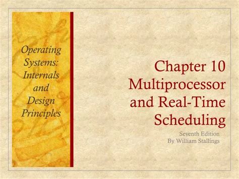 Ppt Chapter 10 Multiprocessor And Real Time Scheduling Powerpoint