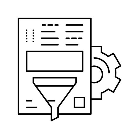 Binary Code And Folders Line Icon Vector Illustration Vector Art At Vecteezy